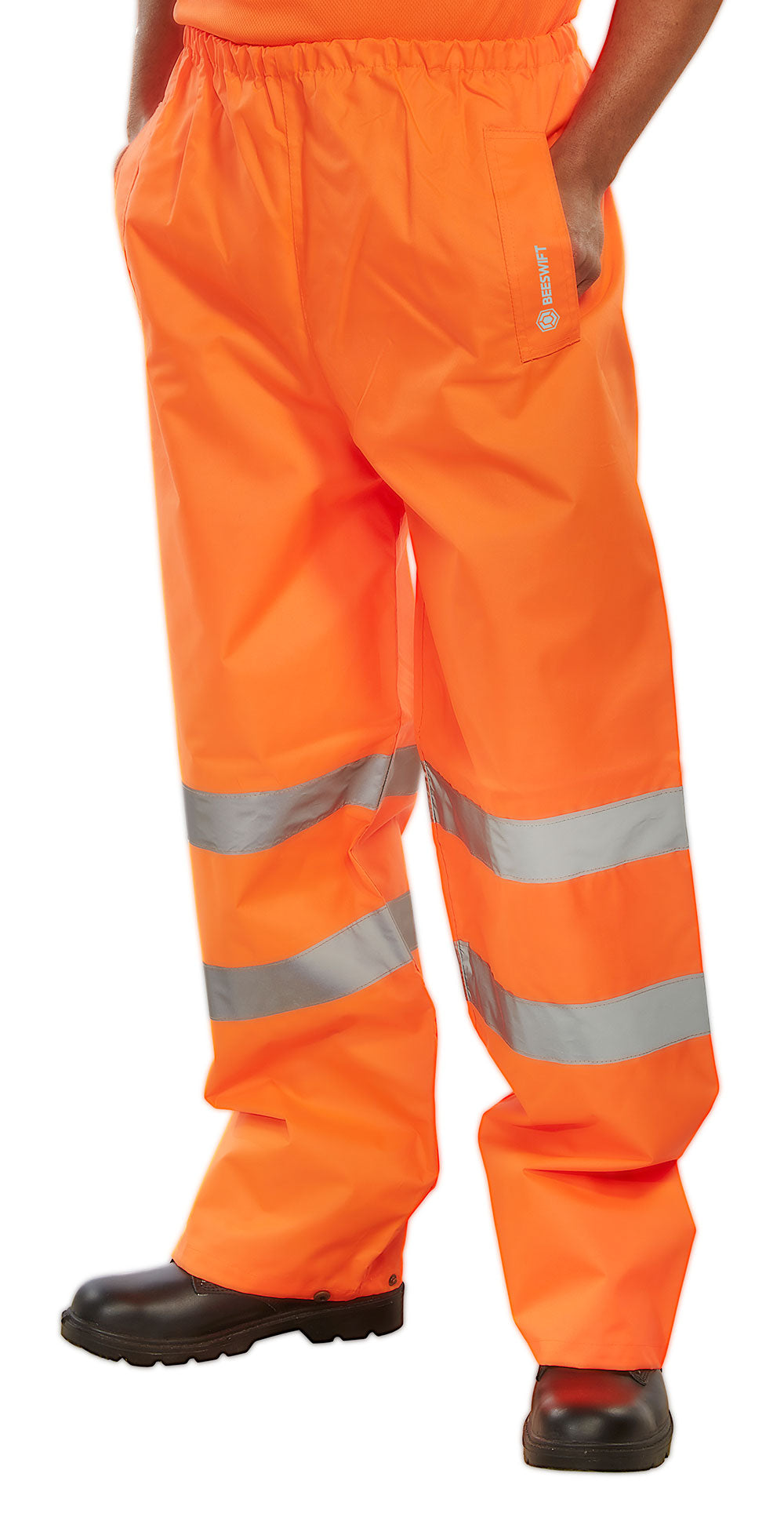 Hi-Vis Waterproof Overtrousers - Orange – Safe 'n' Sound (Uxbridge) Limited